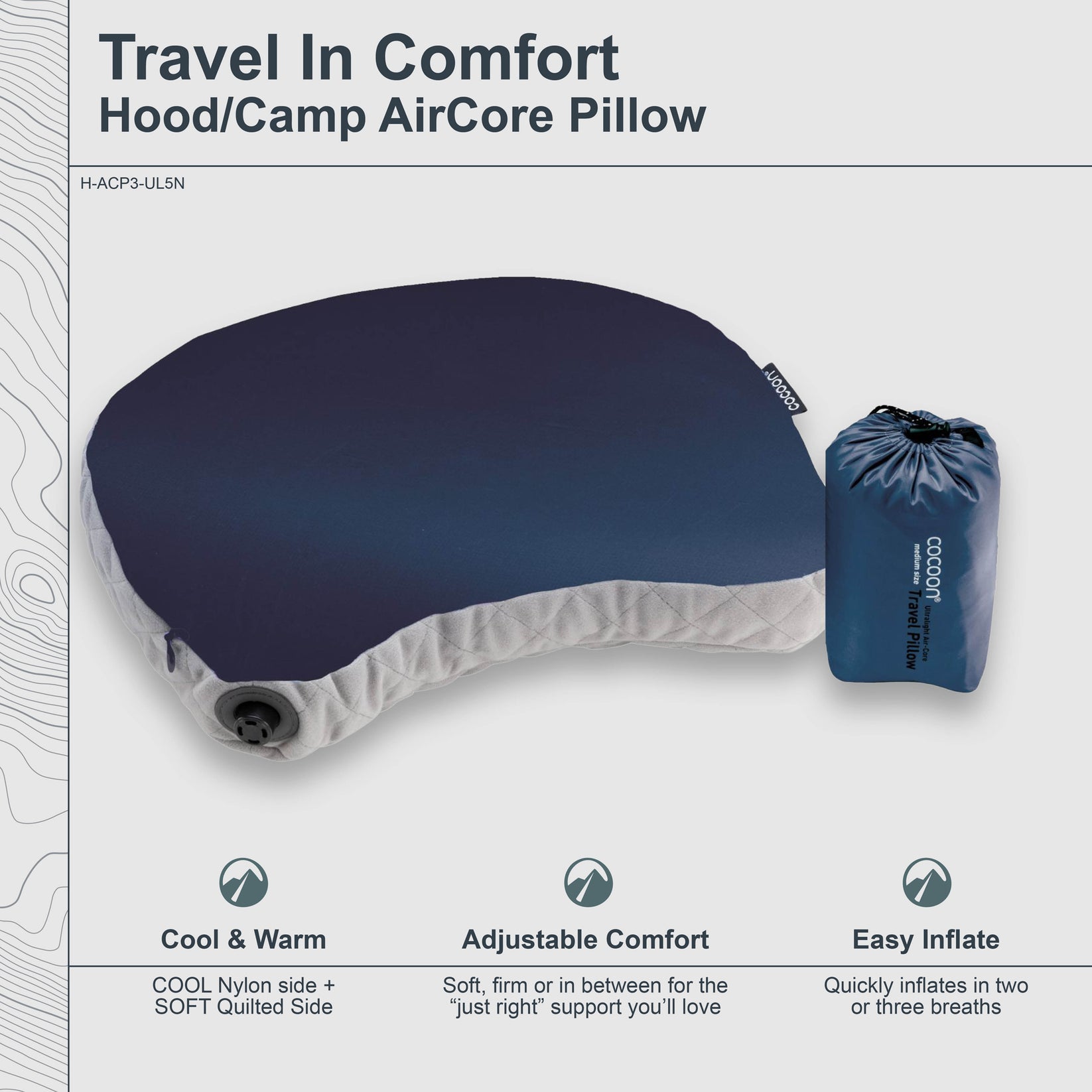 Inflatable Camping Pillow | Hood AirCore Ultralight | COCOON